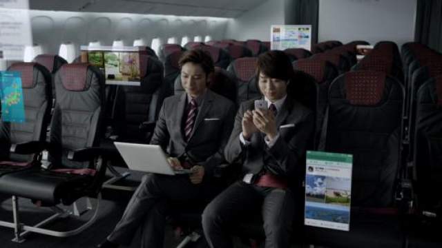 嵐 櫻井翔,松本潤 日本航空 JAL(Japan Air Line) JAL SKY Wi-Fi CM ひろがる篇。30秒版…/嵐 CM bb ...